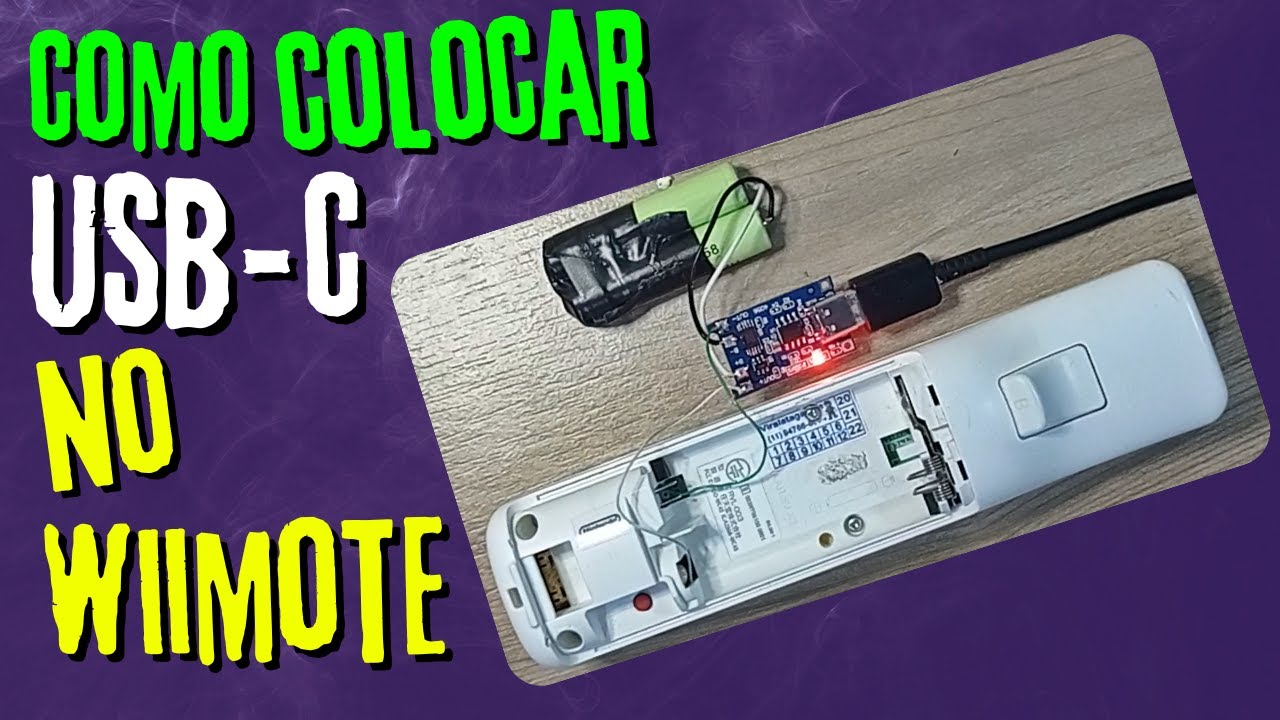 TUTORIAL WIIMOTE COM CARREGADOR USB C - YouTube