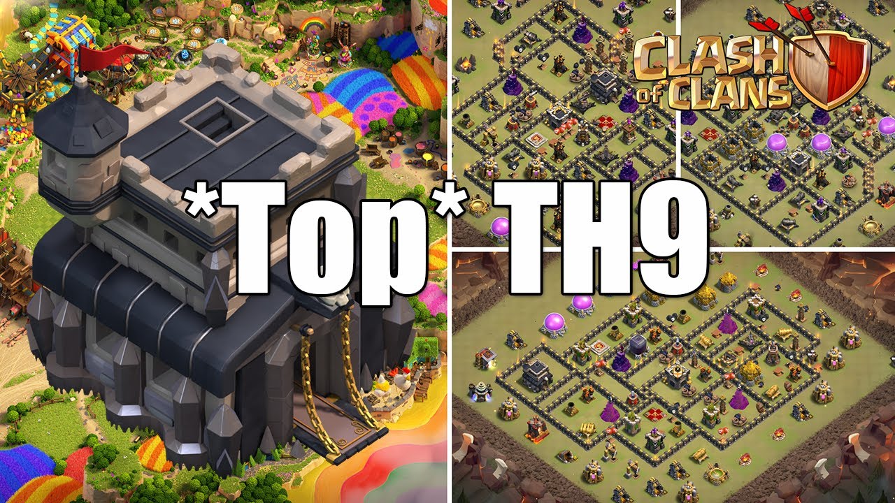 🏆 Pro TH9 Bases for Clash of Clans with Links ⚔️ - YouTube