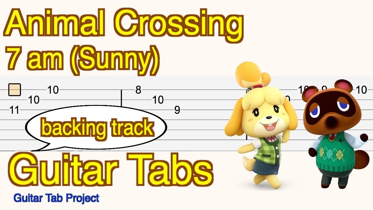 Animal Crossing 7 am (Sunny) あつまれどうぶつの森 午前7時（晴れ） backing track Guitar ...