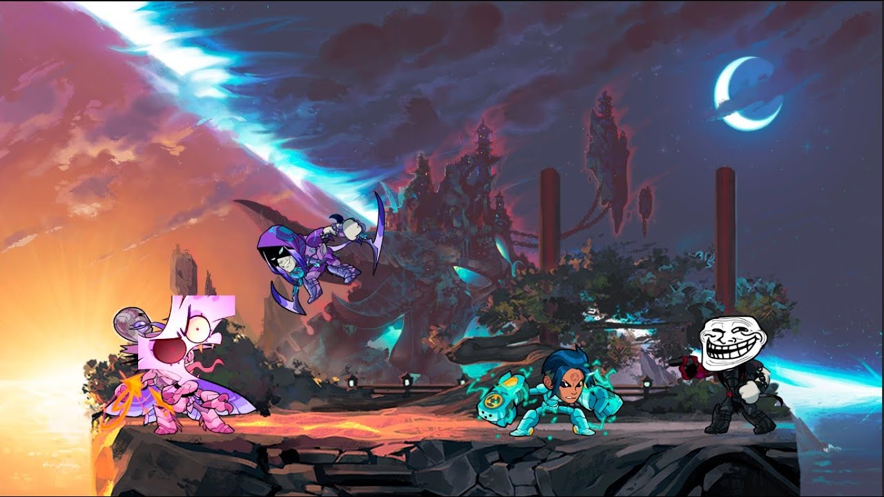 Brawlhalla jugando con un troll-Aparición del chaquetrix😍-Spam de botas ...