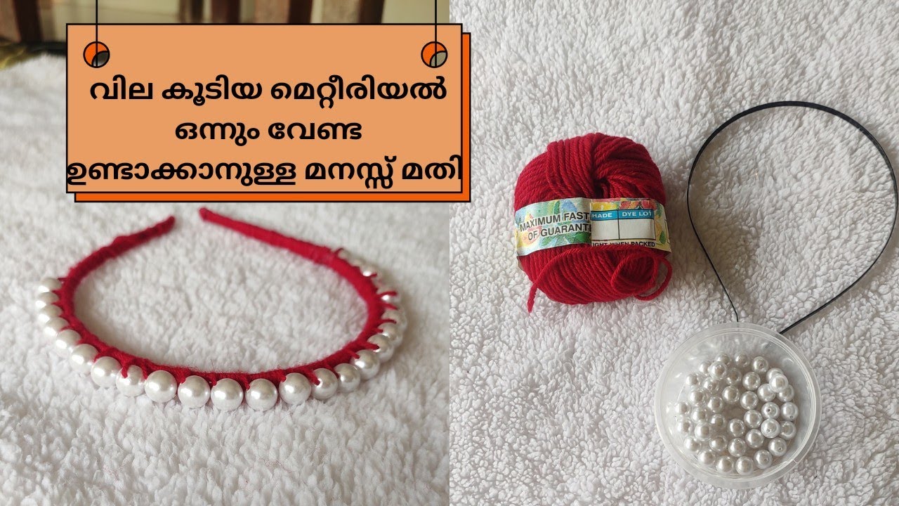 woolen thread hair band making video#trending #christmas special hair ...