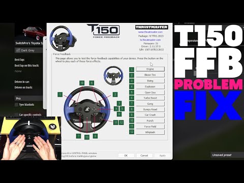 Thrustmaster T150/T150 Pro FFB Problem Fix - YouTube