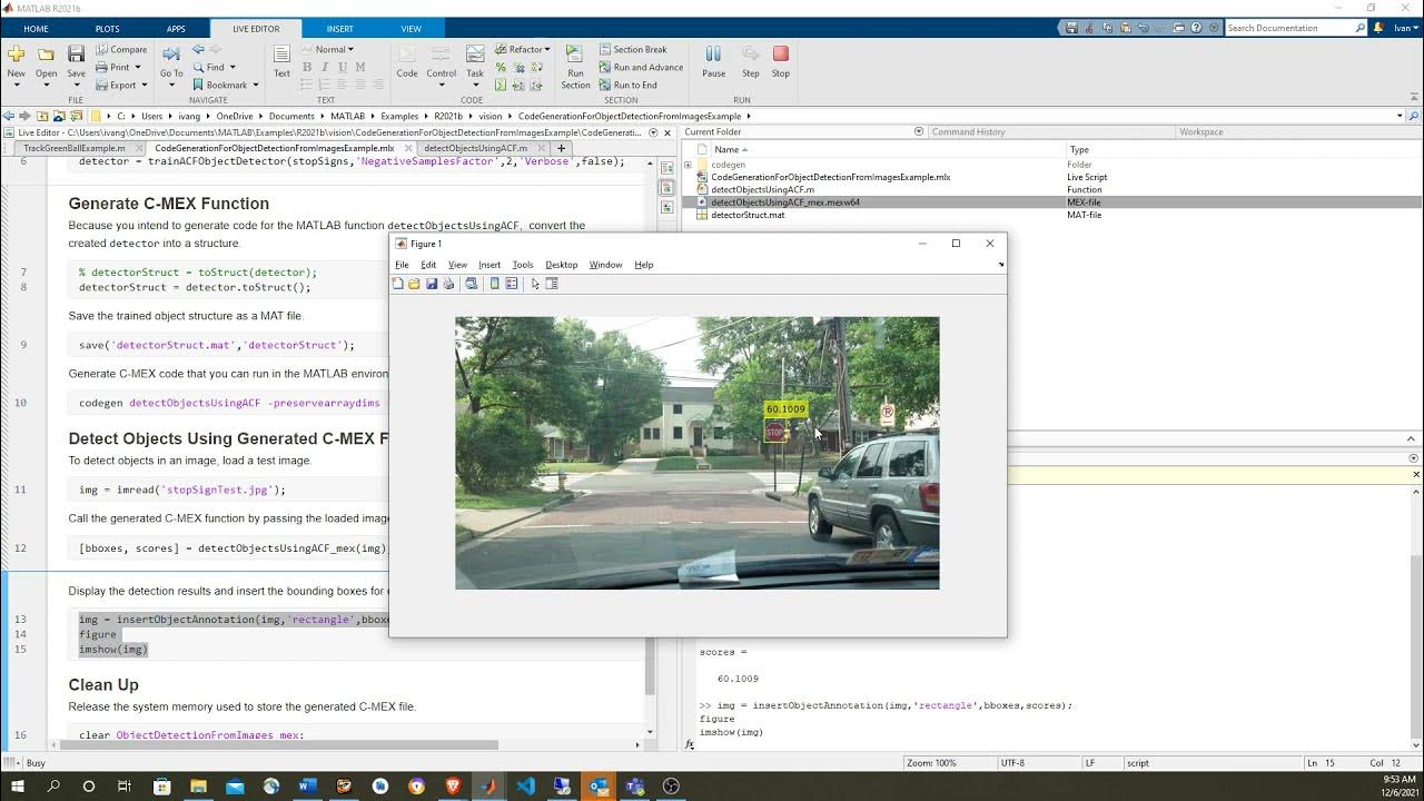 Generate Code for Detecting Objects in Images by Using ACF Object Detector in MATLAB - YouTube