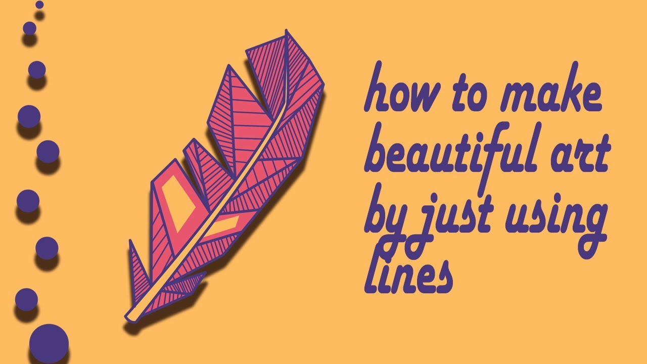 how to make simple art by lines - YouTube