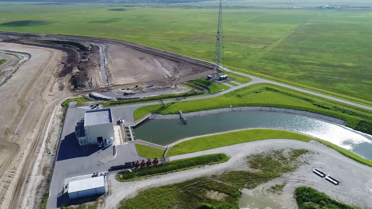 Aerial Footage of the C-44 Reservoir Project - YouTube