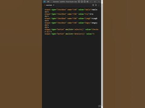 JavaScript Select/Unselect all Checkbox from Button #javascript #javascripttutorials #html # ...
