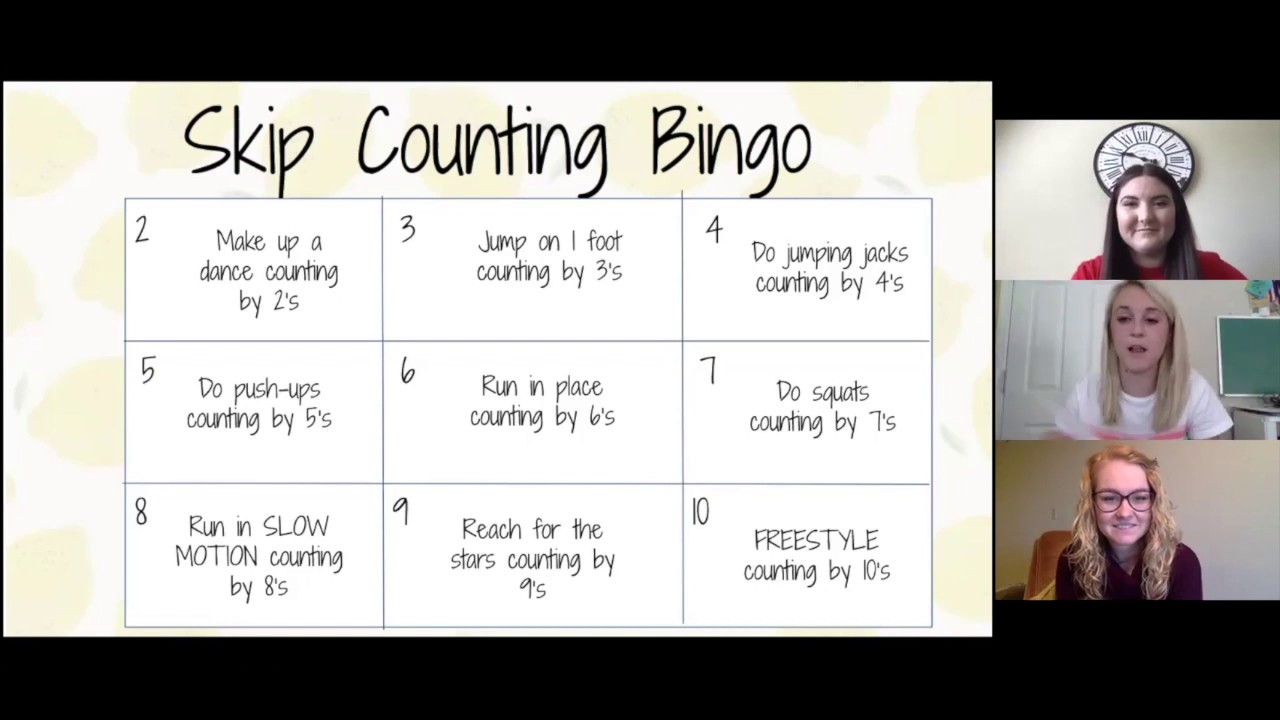 [Math Activity] Skip Counting Bingo with 3rd Grade - YouTube