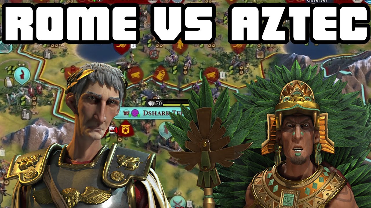 Rome vs Aztec | Civilization 6 Premier League 4v4 tournament #vod - YouTube
