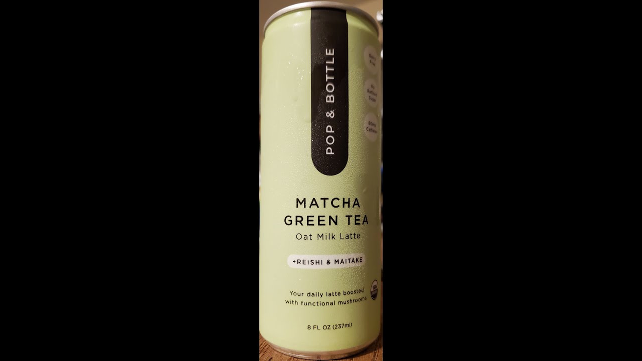 Pop & Bottle Matcha Green Tea Oat Milk Latte +Reishi & Maitake Review ...