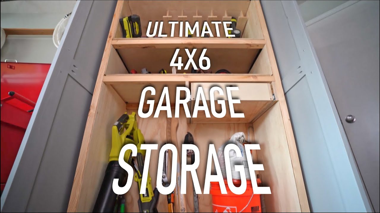 Ultimate 4x6 Garage Storage Cabinet on Wheels - YouTube
