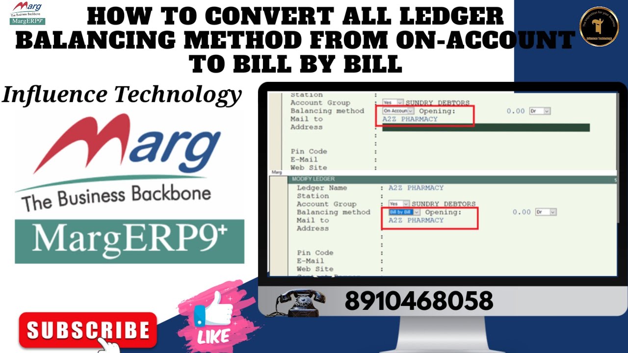 How to convert All Ledger Balancing Method From On-Account to Bill by ...