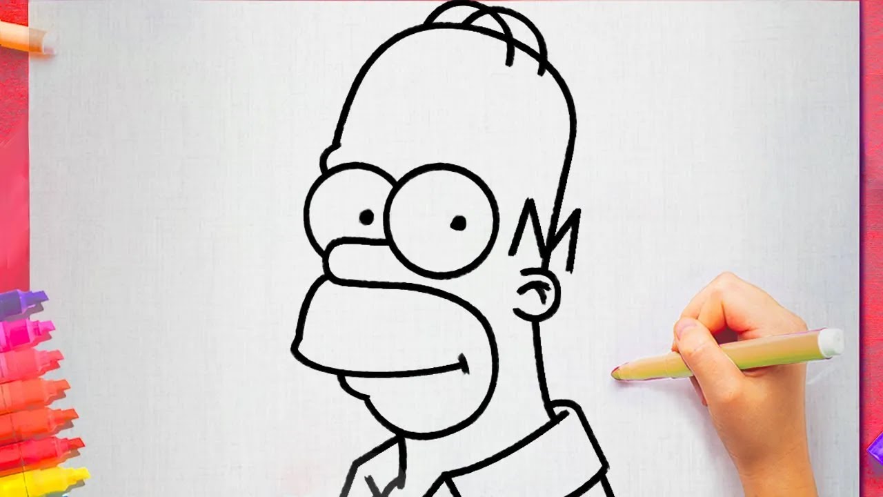 Como Dibujar a Homero Simpson Paso a Paso - YouTube