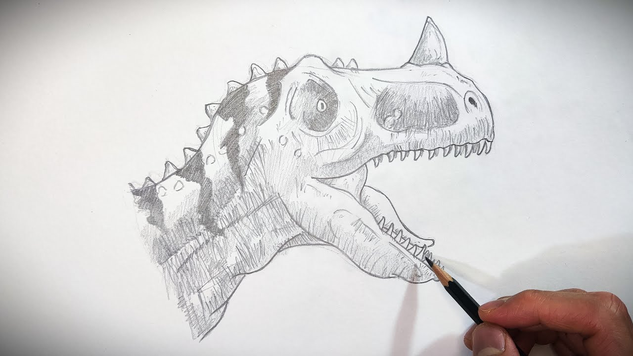 How to draw Dinosaur | Dinosaur Drawing Step By Step Tutorial - YouTube