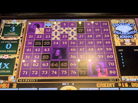 $1 DaVinci Diamonds Keno & Wolf Run Keno @ Kenonation 5 High Limit Bar ...