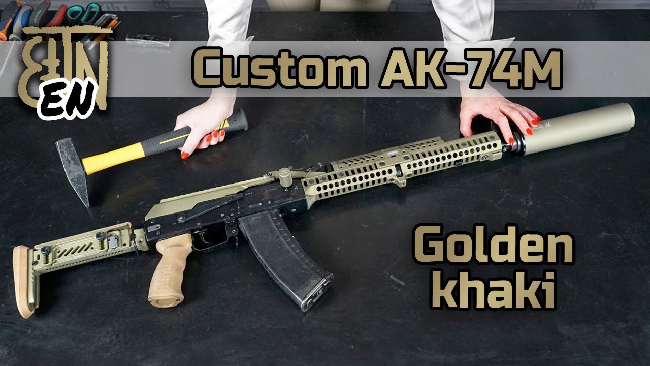 AK-74M: fancy golden khaki edition - YouTube