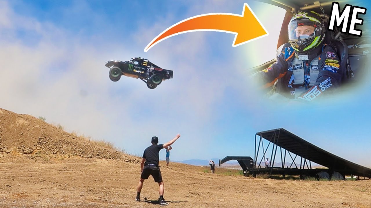 LAUNCHING $200,000 TRUCK OFF GIANT RAMP! (150ft+) - YouTube