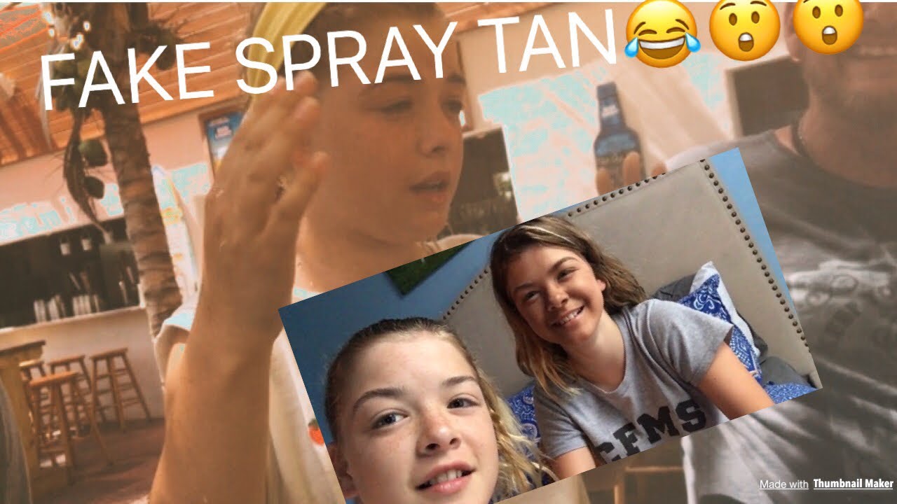 PRANK DAY! Fake spray tan😂 - YouTube