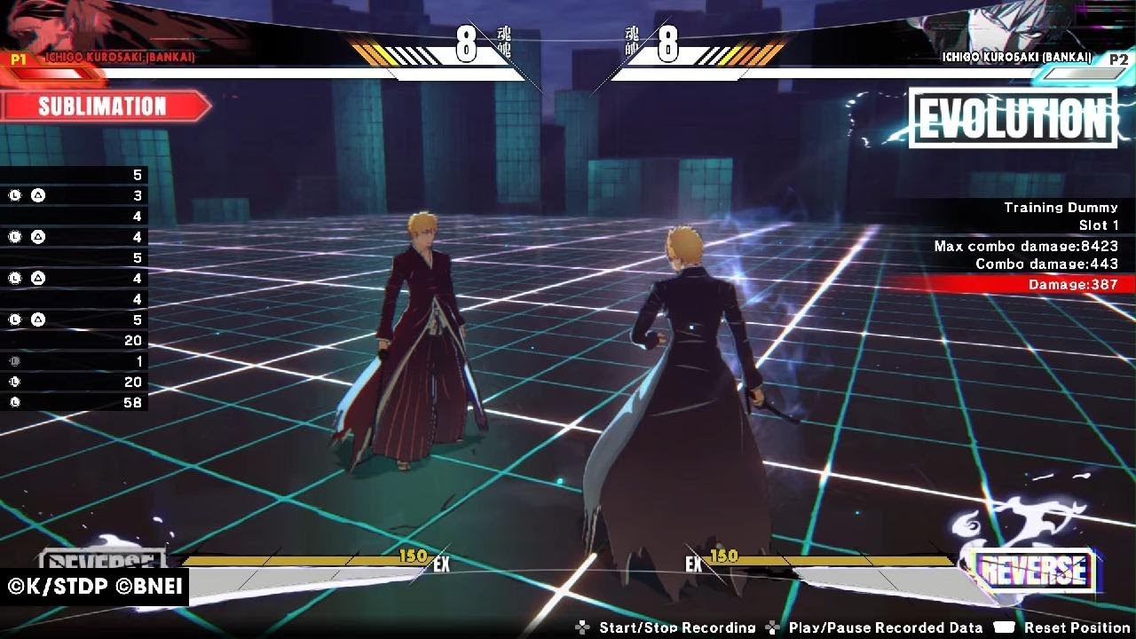 BLEACH Rebirth of Souls Evolution Ichigo(Bankai) 71hit 5000dmg combo ...