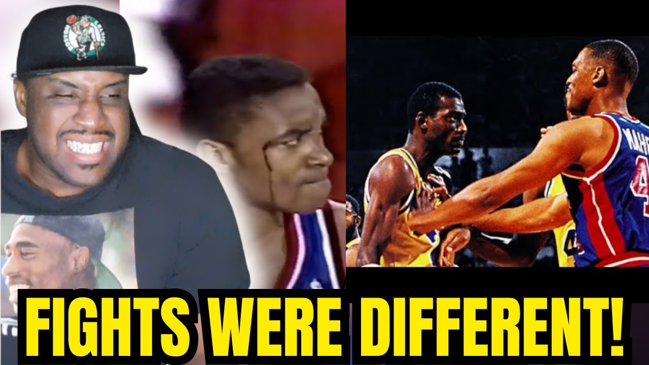 NBA OLD SCHOOL FIGHTS | REACTION - YouTube