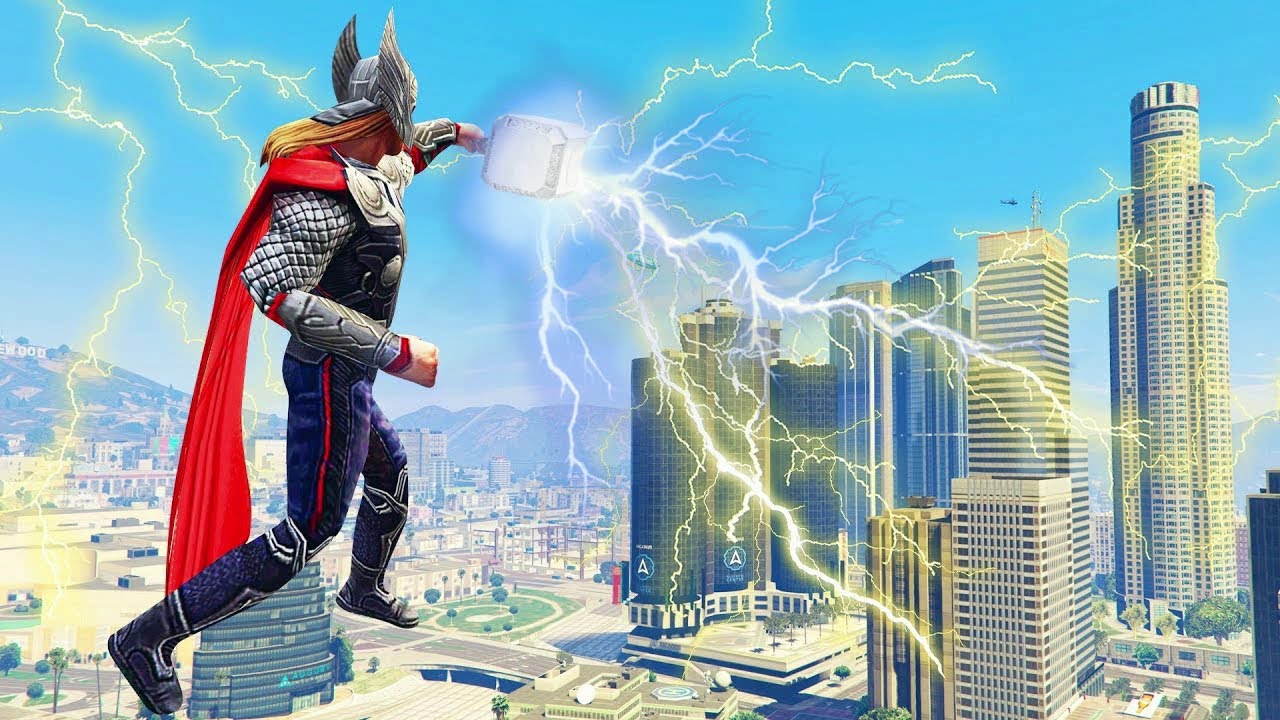 Playing GTA 5 As THOR! ( GTA 5 Mods ) - YouTube