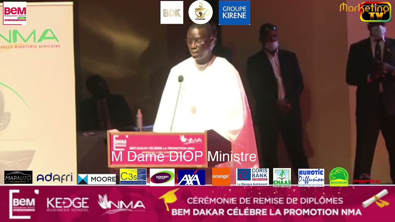 REMISE DES DIPLÔMES BEM DAKAR 2021 PROMOTION NMA - YouTube