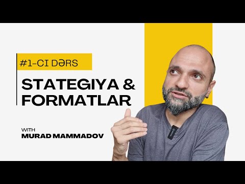 1-ci dərs: Strategiya və formatlar - Sosial şəbəkələrdə satış gətirən video strategiyası-VIDEO KURS
