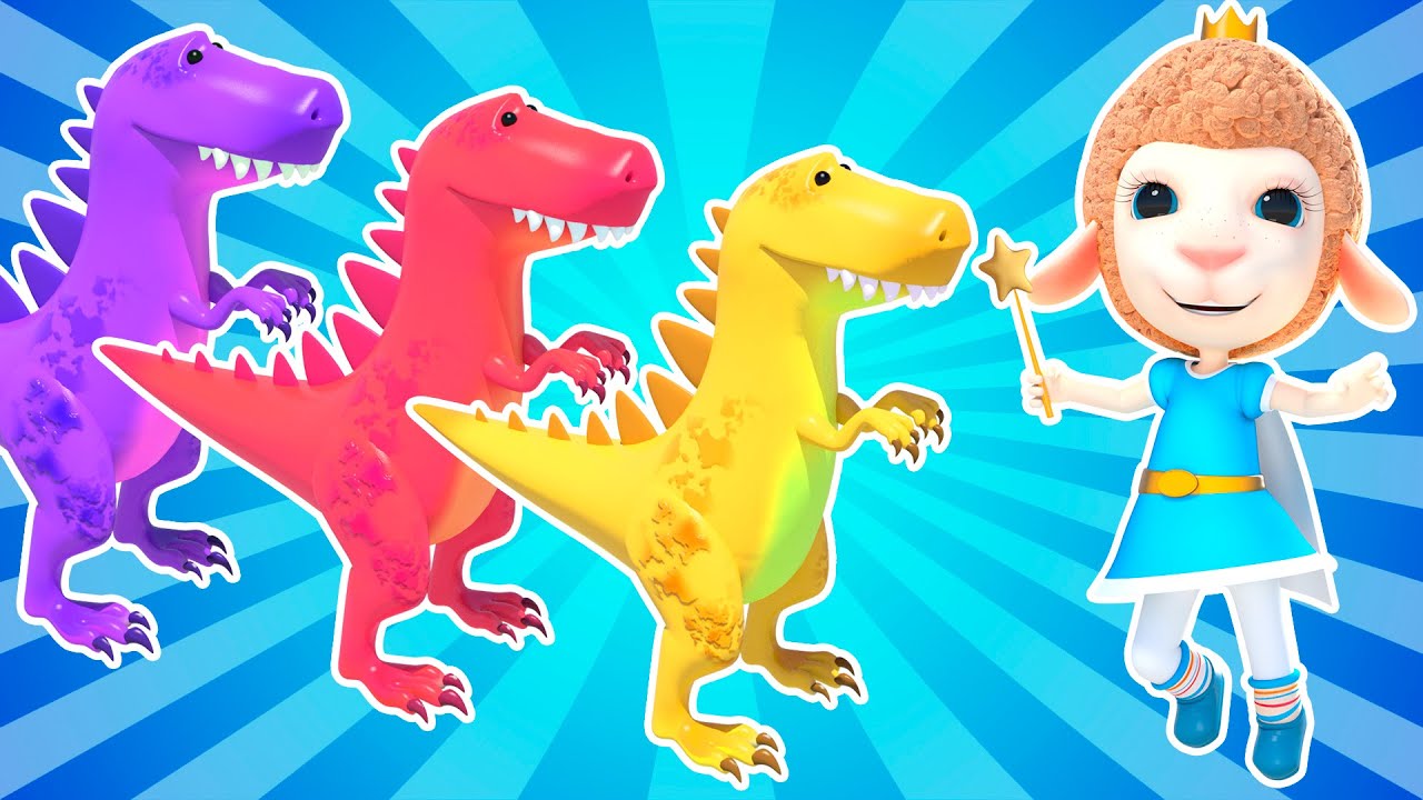 Dinosauri Colorati Magici | Cartone Animato 3D per Bambini | Dolly e ...