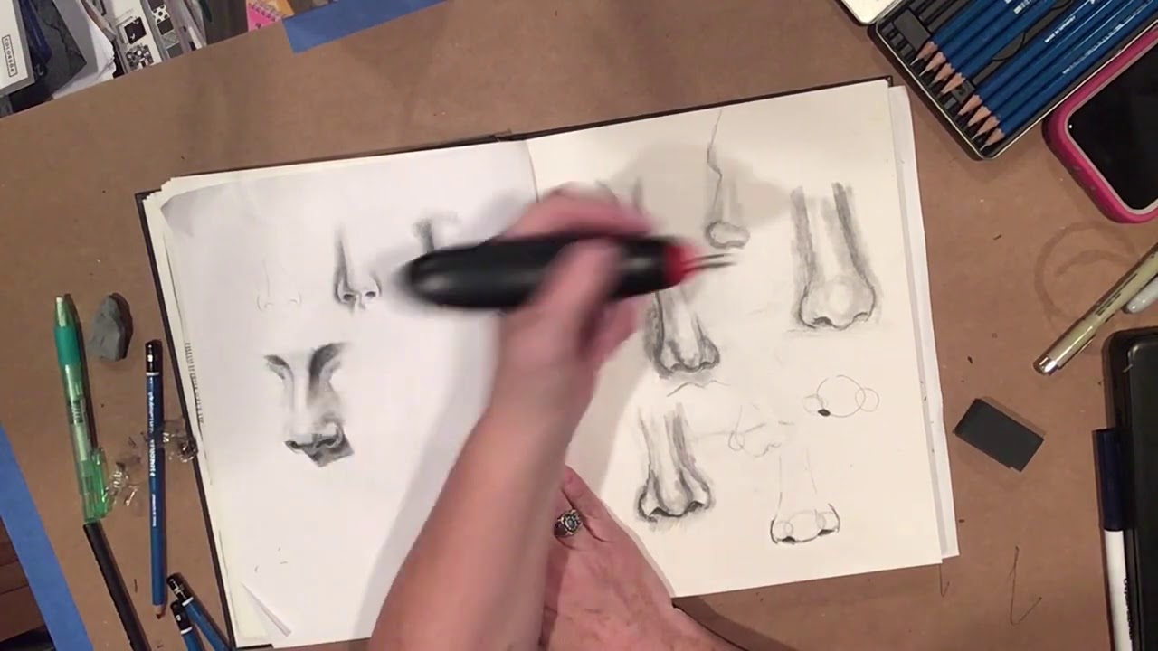 Shading Practice Facial Features - YouTube