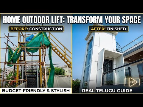 Outdoor Structure Lift / G+2 Home Lift / SS Design Cabin / Traction # ...