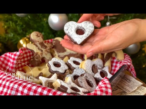 ❤️ ŞEKİLLİ KURABİYE TARİFİ - Reçelli VE Nutellalı BİR KUTU DOLUSU Linzer Kurabiye 💯