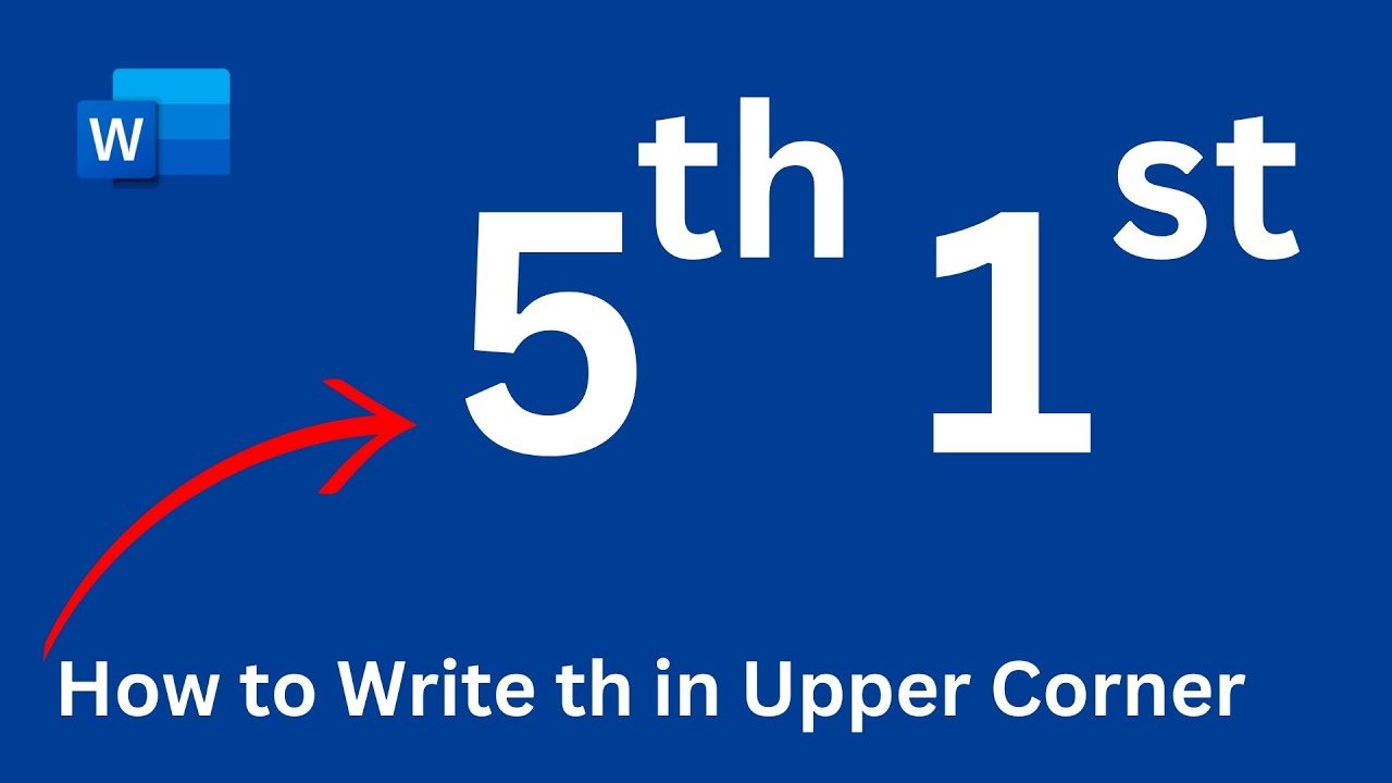 How to Write th in Upper Corner - YouTube