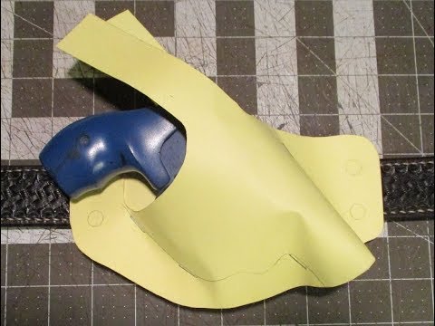 Part 1-3: Making the Pattern for a Leather Cross Draw Holster - YouTube