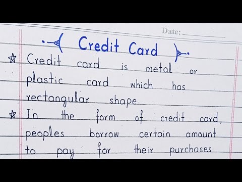 | Short essay on Credit Card | 10 lines essay on Credit Card in English ...