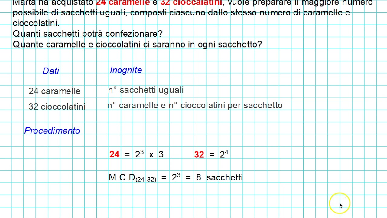 Problemi con MCD e mcm - YouTube