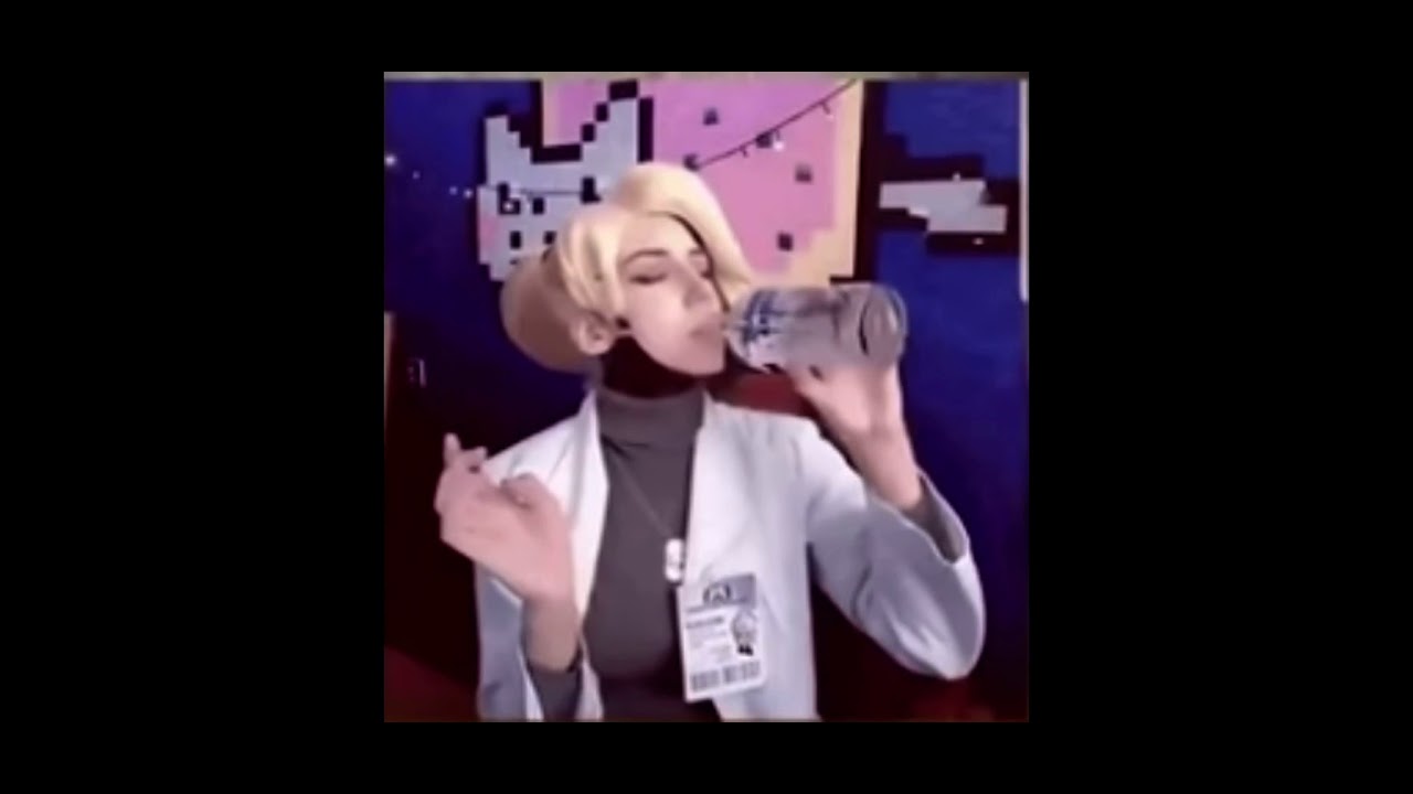 Overwatch Mercy cosplay drink gif - YouTube