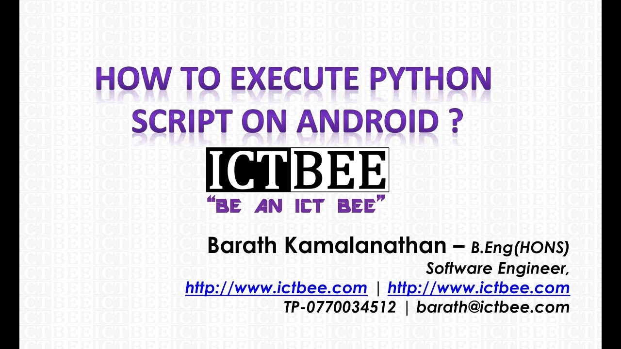 How to execute python script on android ? - YouTube