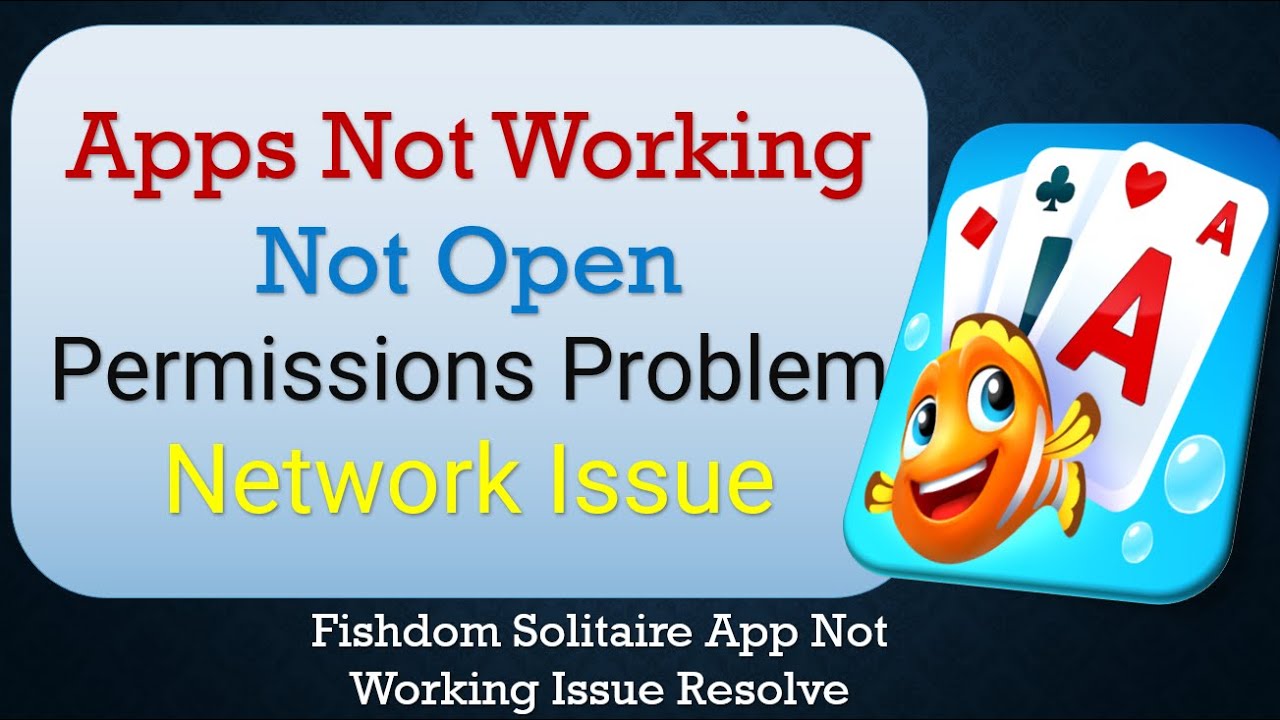 How To Fix Fishdom Solitaire App not working | Not Open | Space Issue ...