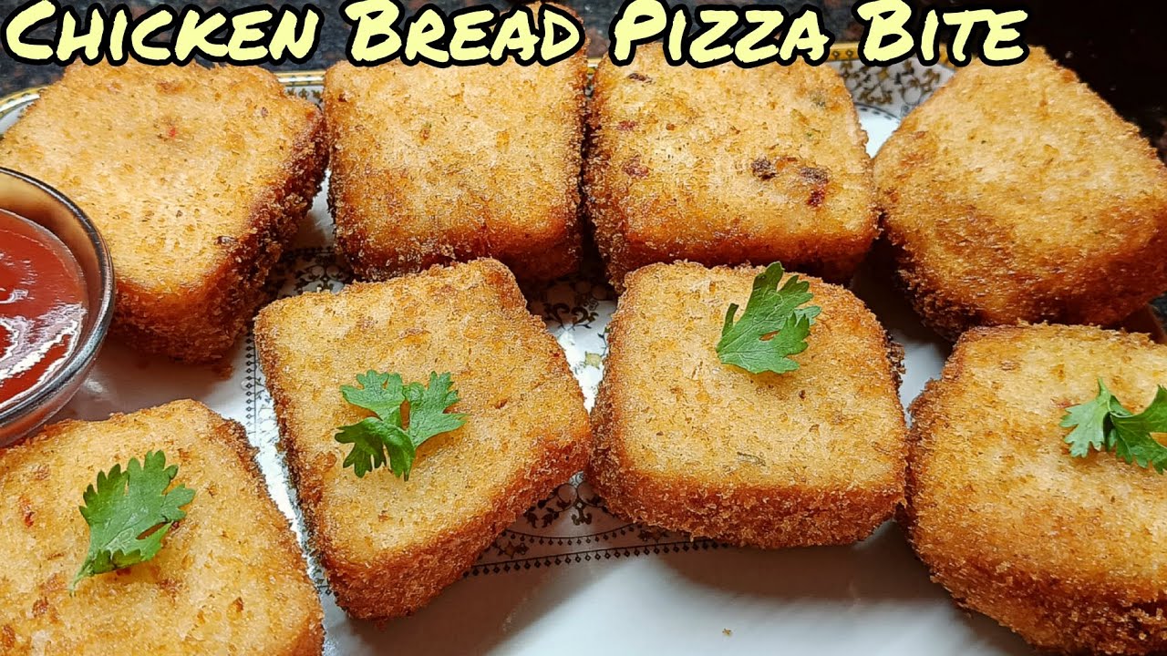 Chicken Bread Pizza Bite | Crispy Pizza puf Bite | Pizza Bread Sandwich ...