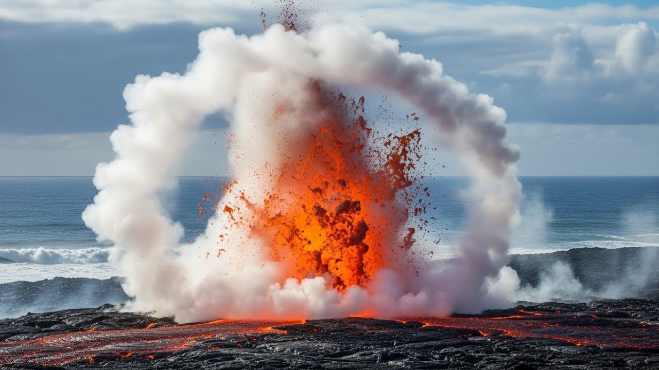 Fire vs Water: Lava Meets the Ocean - YouTube