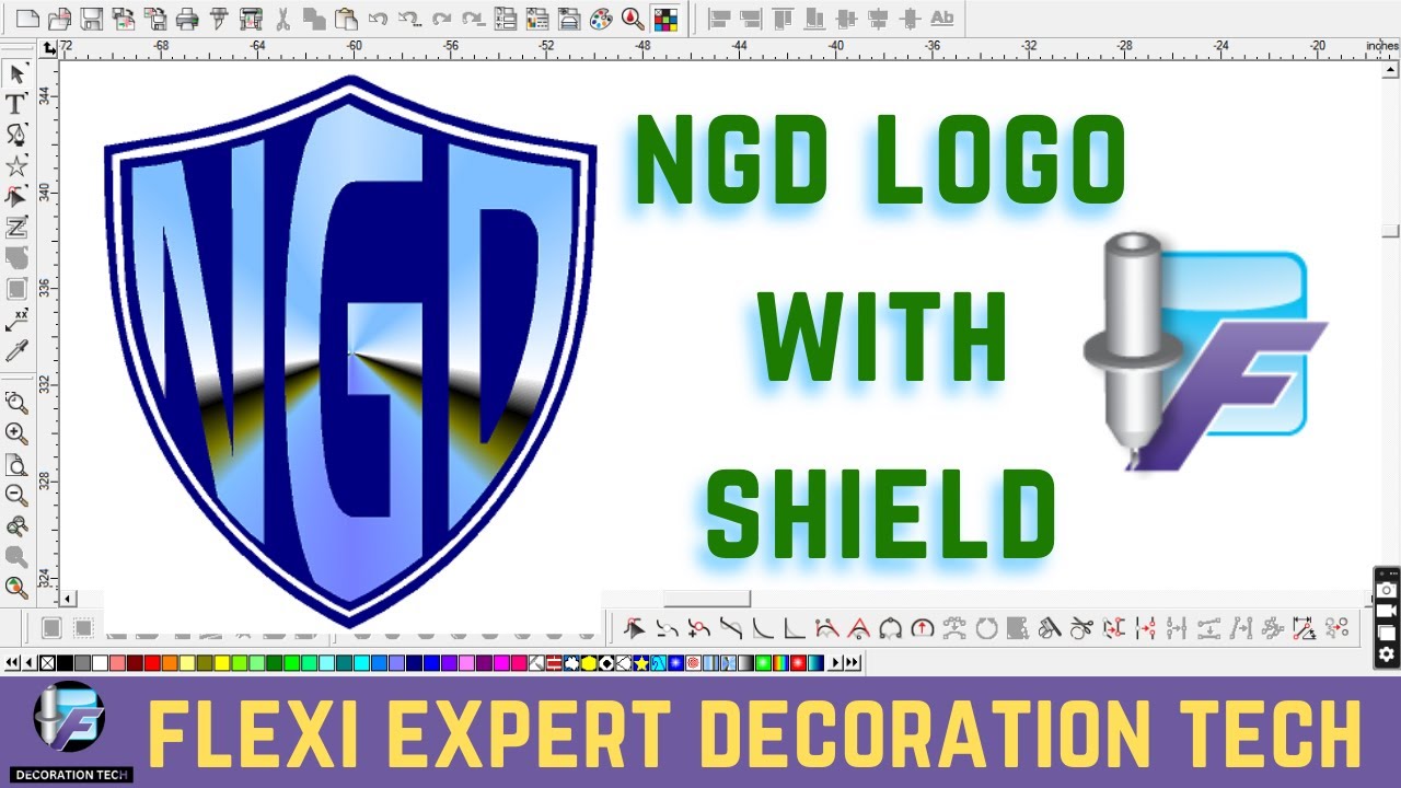 ngd logo with sheald flexi sign #logo #design - YouTube