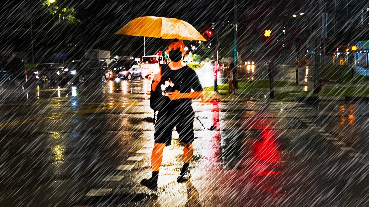 4K Heavy Rain Walk along Changi Coastal Park Connector (PCN) towards ...