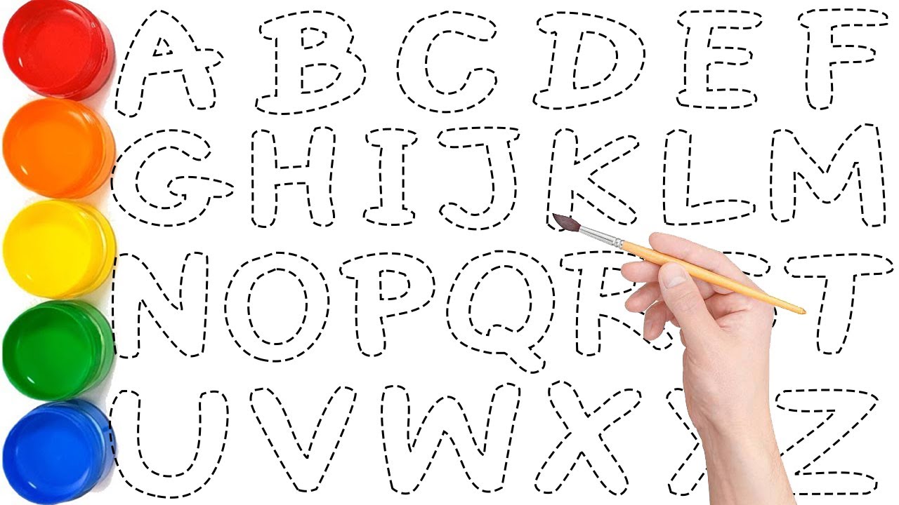 ABC for Kids | Easy Drawing and Paiting Alphabet A to Z | Coloring Page ...