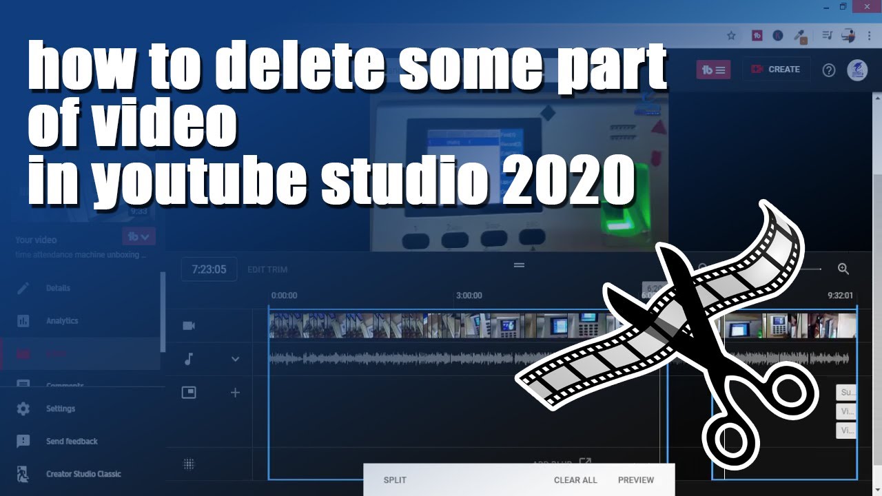 how to delete some part of video in YouTube studio 2020 | SPLIT YOUTUBE ...