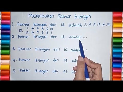 BELAJAR MATEMATIKA KELAS 4 SD TENTANG MENENTUKAN FAKTOR BILANGAN - YouTube