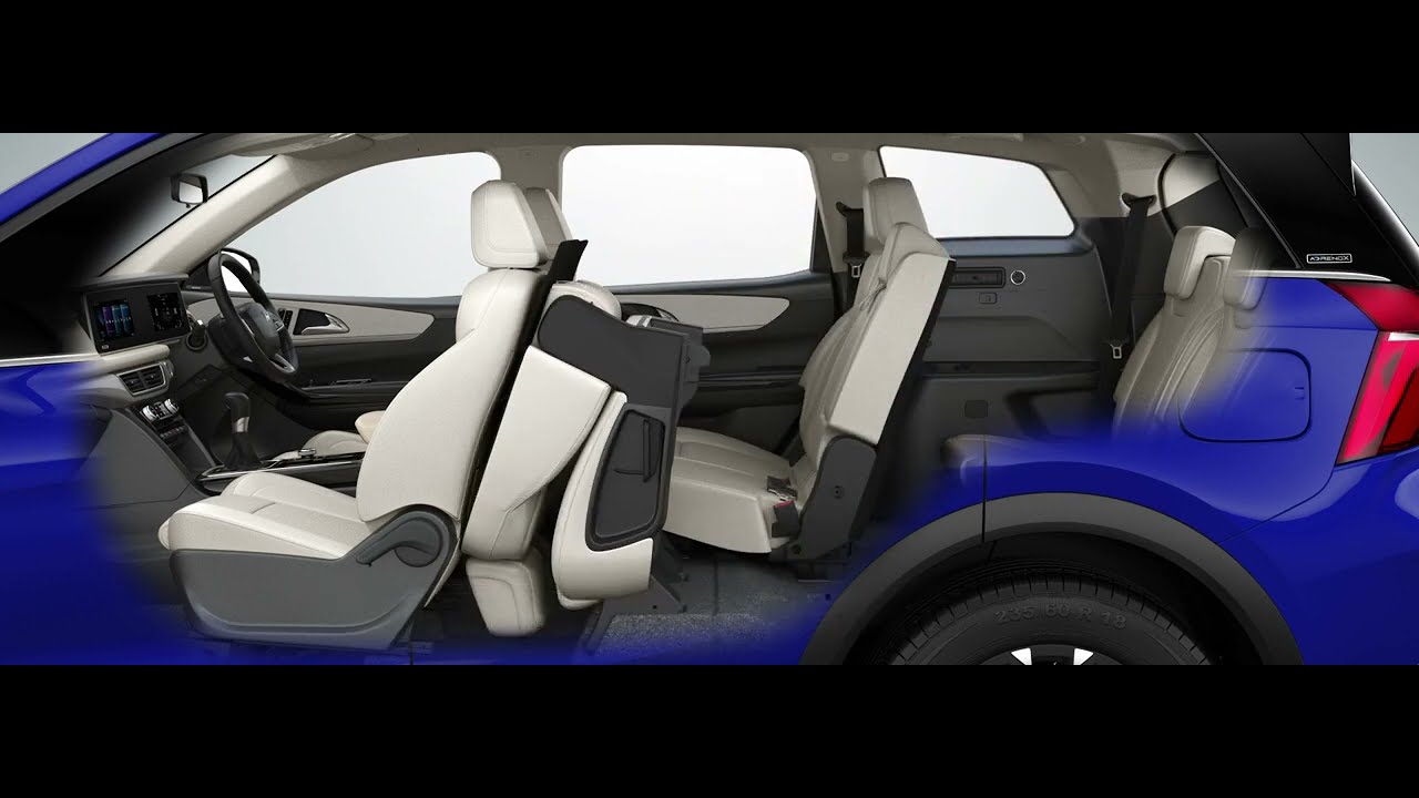 Second row seat tumbling third row seat Access in Mahindra XUV700 - YouTube