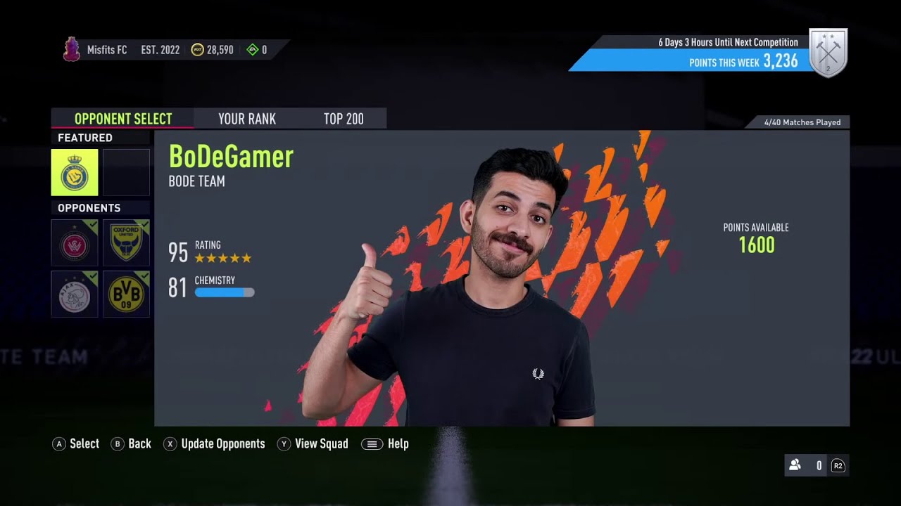 FIFA Ultimate Team Squad Battle versus @BoDe_Gamer - YouTube