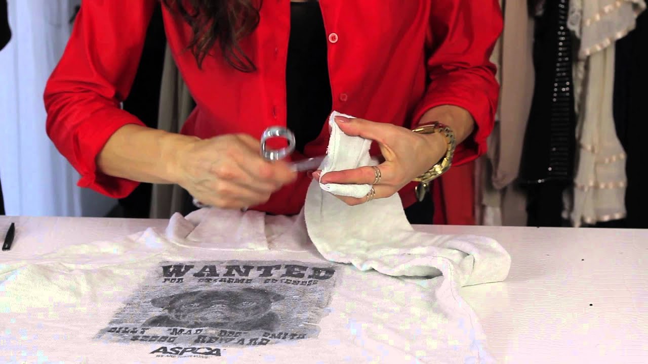 How to Cut Sweatshirts to Make Them Look Vintage : Style Savvy - YouTube