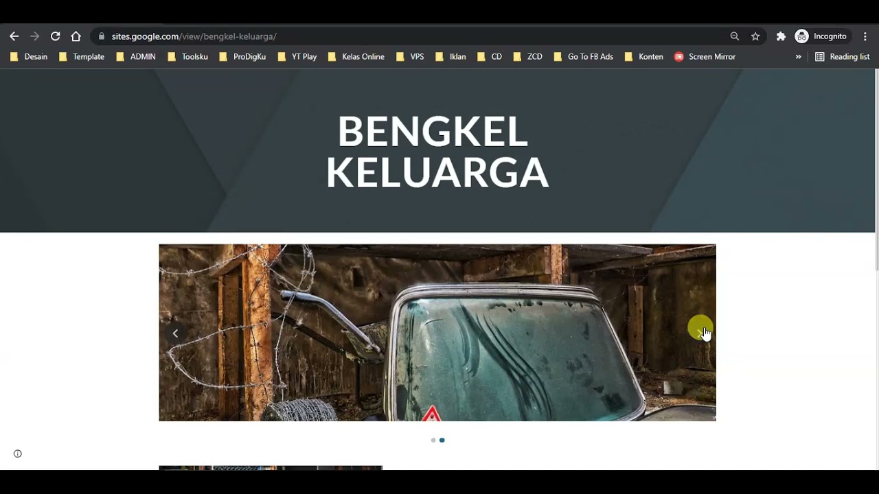 Membuat Website Bengkel Sederhana - YouTube