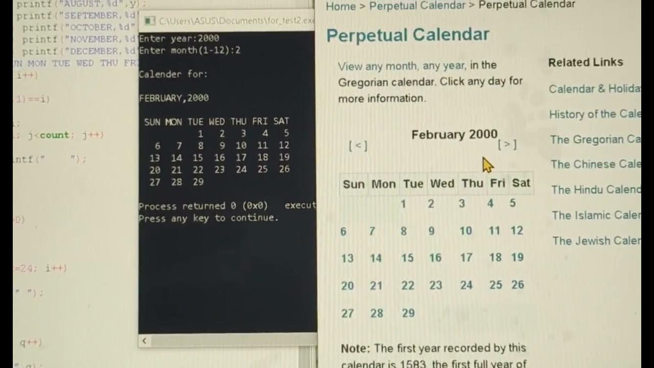 Create a Calendar in C: Display Any Month and Year | BUET | University Assignment - YouTube