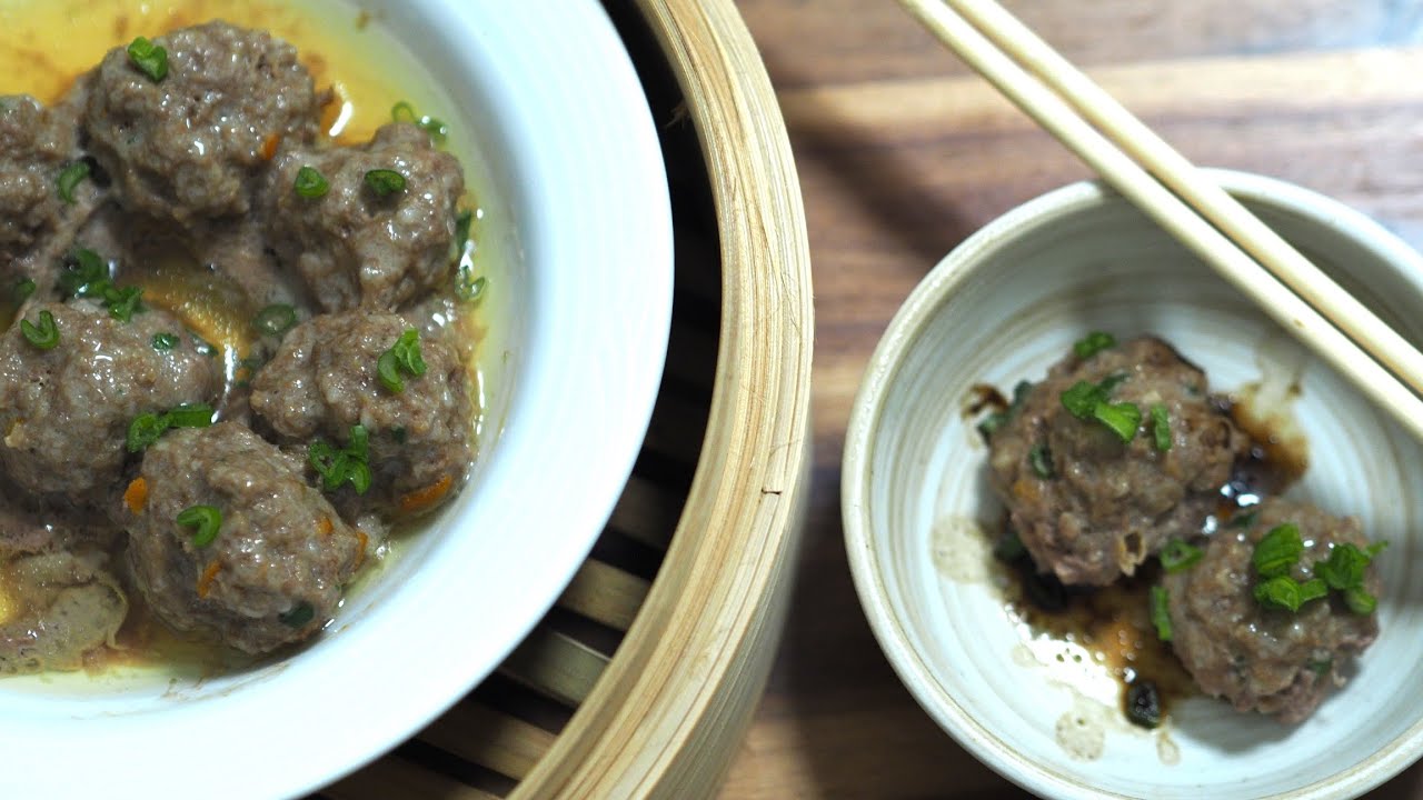How to make Orange and Beef Meatballs | dim sum for beginners - YouTube